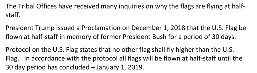 Flags-at-Half-Staff – Southern Ute Indian Tribe