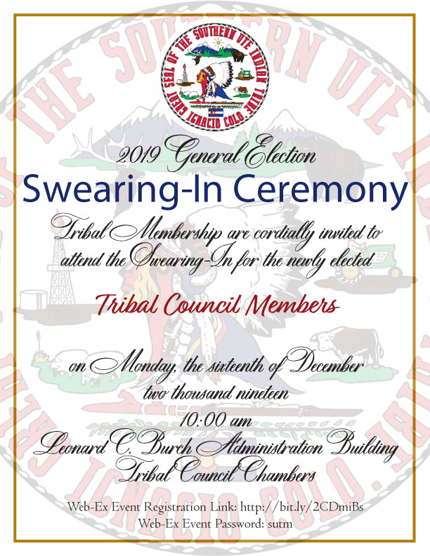 20191114-General-Election-Swearing-Invitation – Southern Ute Indian Tribe