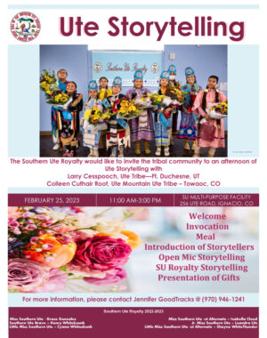 Ute Storytelling Flyer 2023 – Southern Ute Indian Tribe