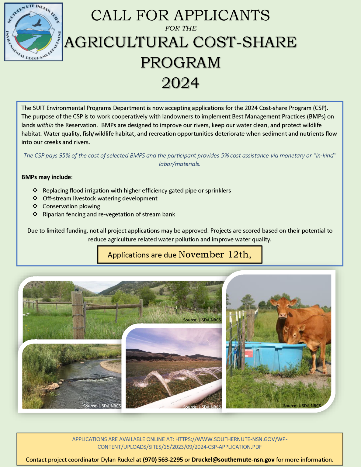 The SUIT Environmental Programs Department is now accepting ...