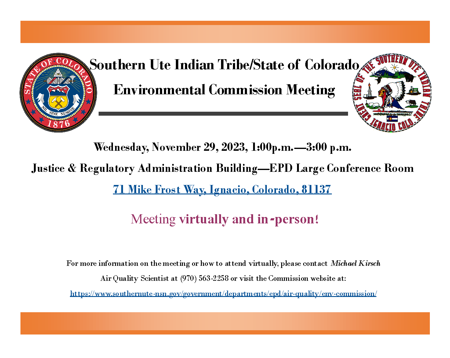 The Southern Ute Indian Tribe/State of Colorado Environmental ...