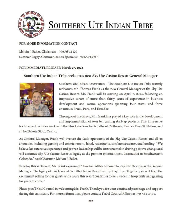 SUCR PR – Southern Ute Indian Tribe SUCR PR – Southern Ute Indian Tribe