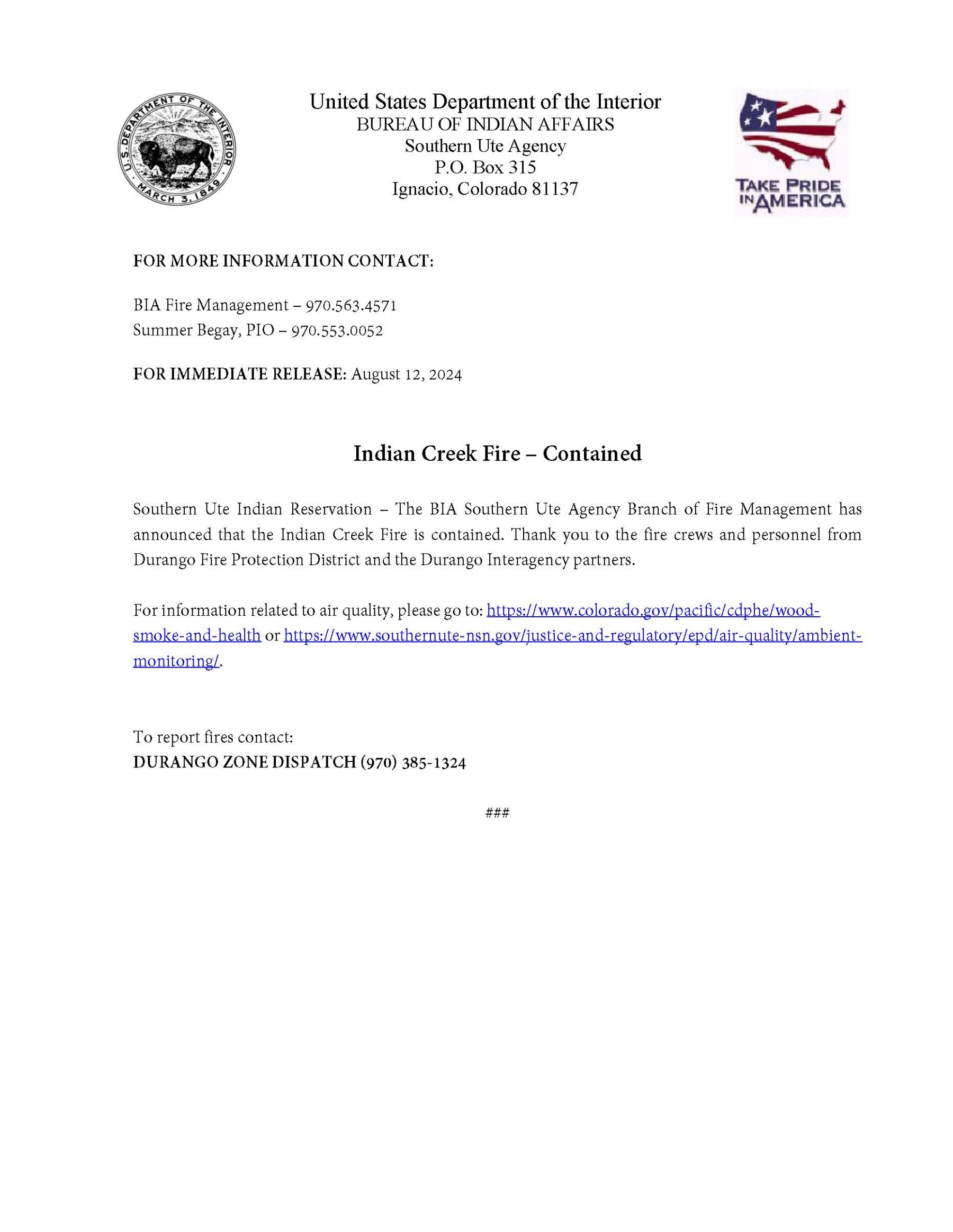 BIA Fire Management – Indian Creek Fire Press Release 08082024 JPEG ...