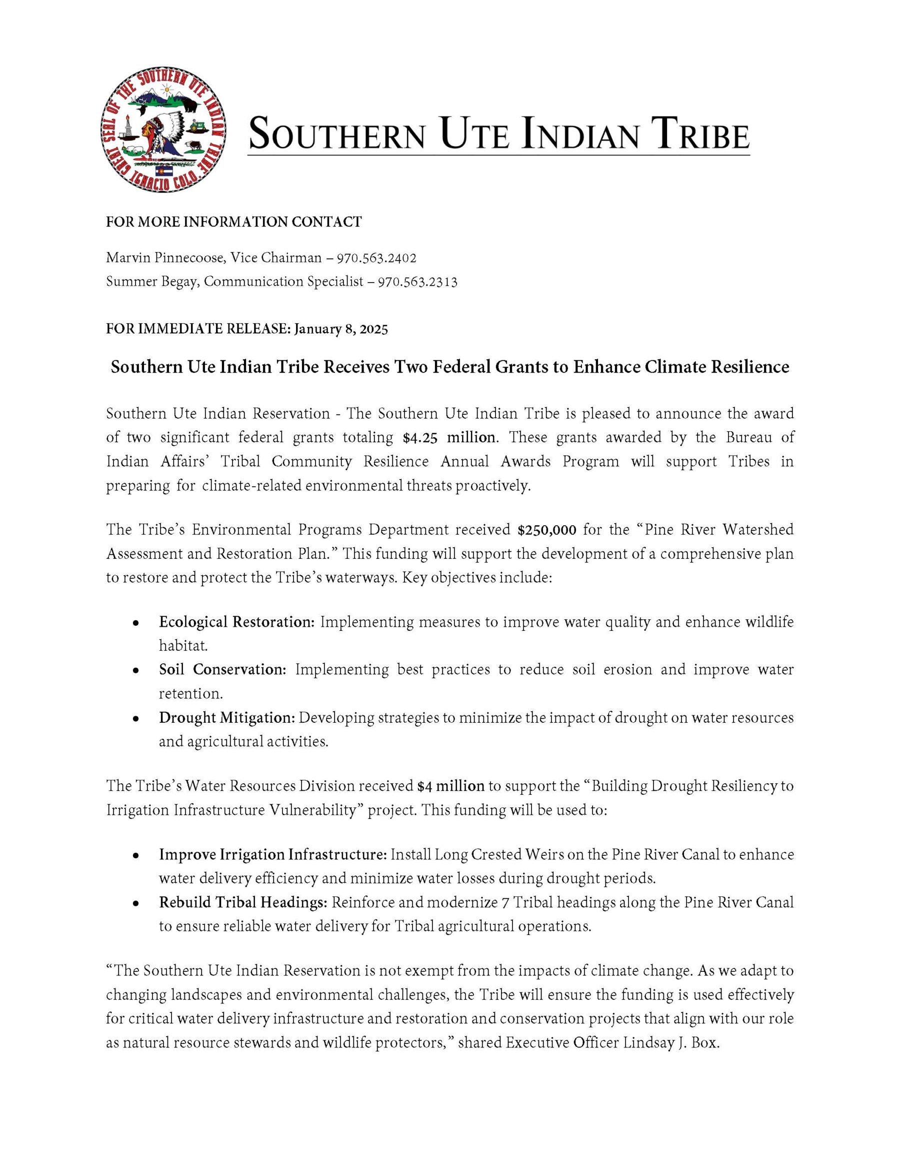 News – Southern Ute Indian Tribe