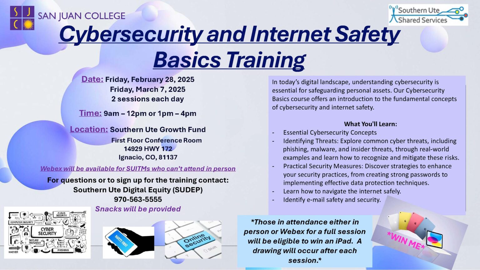 2025 Cyber Security and Internet Safety Training Flyer 1.2025 – Southern Ute Indian Tribe