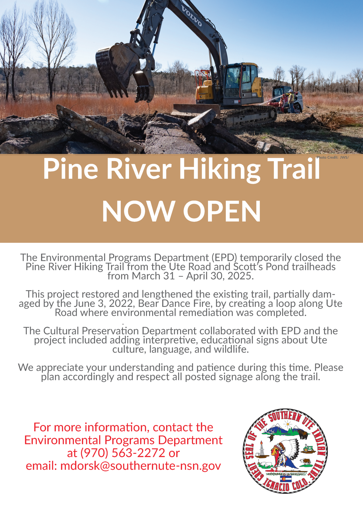Southern Ute Environmental Programs Department Re-Opens Pine River ...