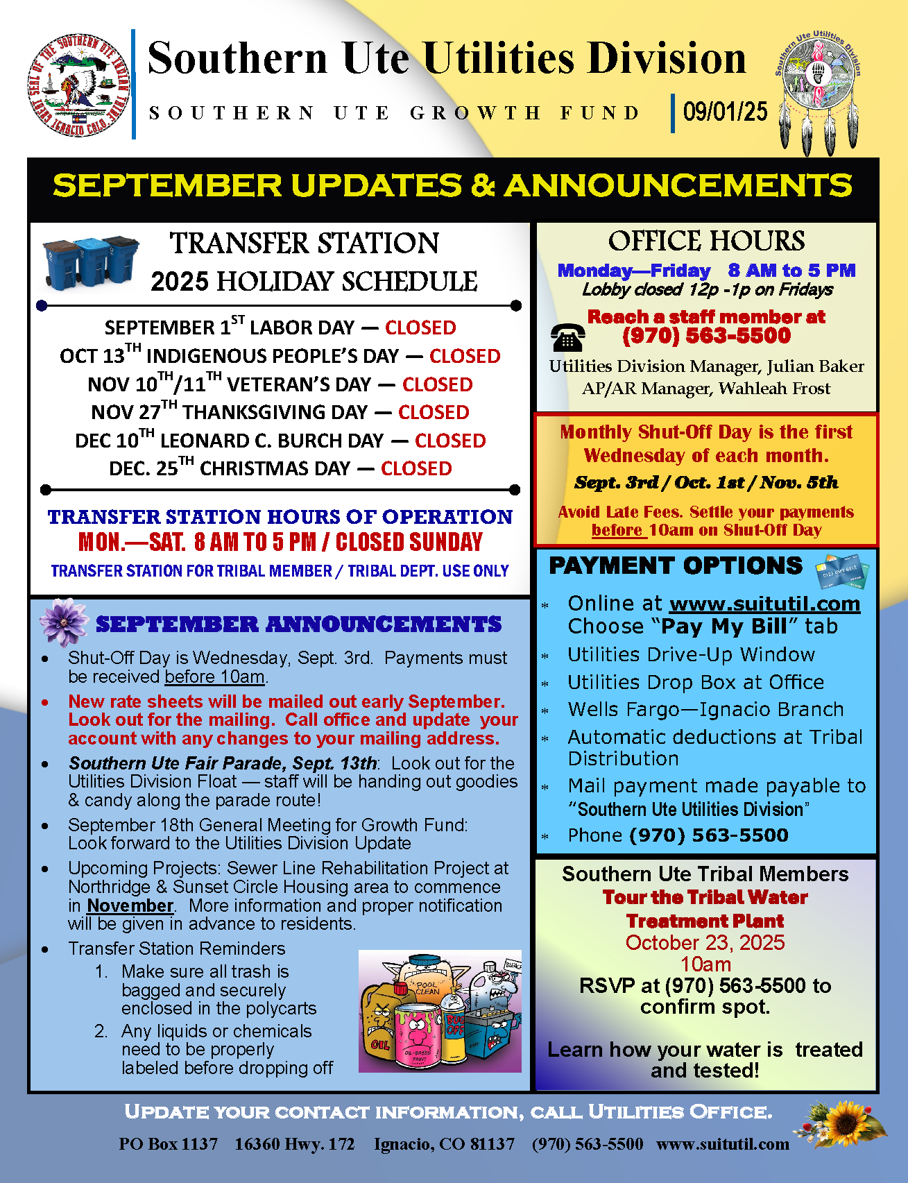 Events for October 2025 – Southern Ute Indian Tribe